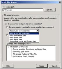 Como configurar cuotas y file screening, Windows Server 2012 R2.