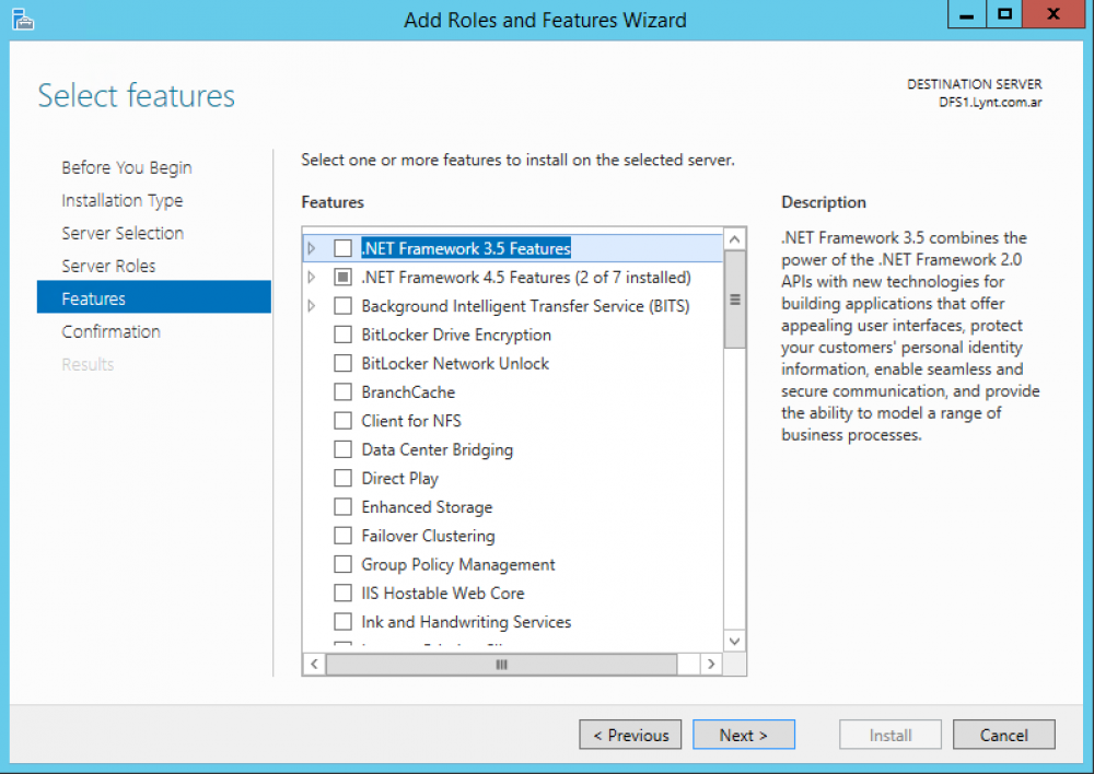 Como instalar Distributed File System (DFS) Windows Server 2012 R2.