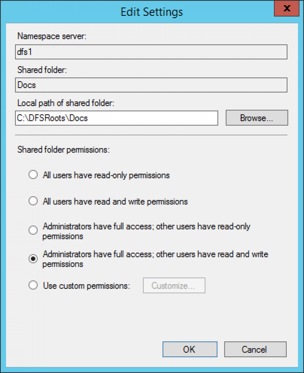 Como configurar espacio de nombres Distributed File System (DFS ...